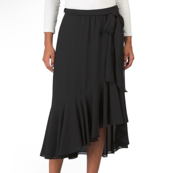 Eliza J | Skirts | Eliza J Asymmetrical Ruffle Flounce Hilo Cascading ...